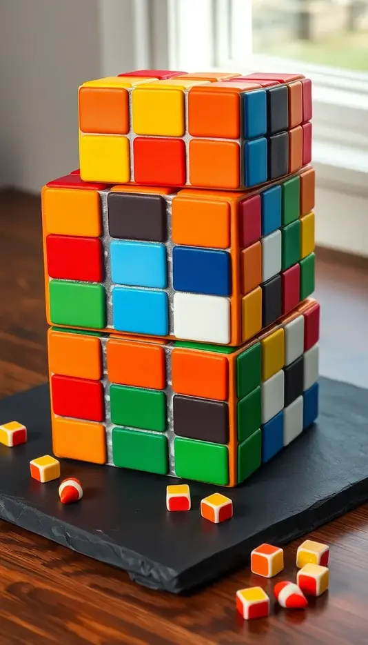 20 Awesome Rubik's Cube Cake Ideas to Brighten Any Party - CakeIdeasNow